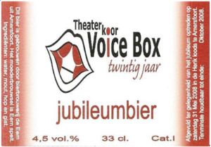 Drink Label: Voice Box Jubileumbier (Bierbrouwerij De Eem ...