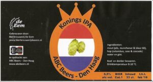 Drink Label: Konings IPA (Bierbrouwerij De Eem, NetherlandsCol:NL-BEER ...