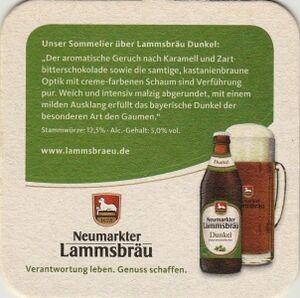 Beer Coaster: Neumarkter Lammsbräu (Neumarkter Lammsbräu Gebr ...