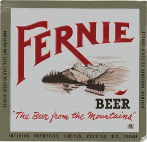 Etiquettes de boissons: Fernie Beer (Interior Breweries Ltd Creston ...