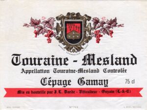 Etiqueta de bebida: Touraine Mesland AOC - Barde (Barde J.L ...