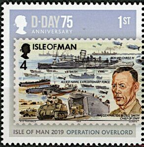 Stamp: Major General Bedell Smith (Isle of Man(75th Anniversary of D ...