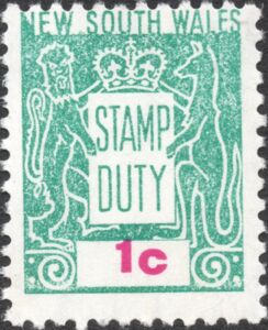 Stamp: Stamp Duty (New South Wales: Revenue Stamps(Stamp Duty) Bar:AU ...
