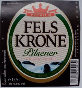 Etiqueta de Bebida: Felskrone Pilsener (Berliner Bärenbier Brauerei ...