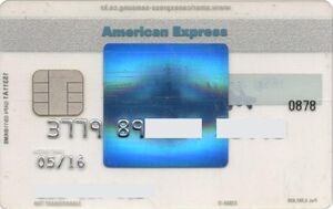 Bank Card: American Express Transparent blue KR 377989 (Samsung Card ...