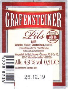 Drink Label: Grafensteiner Pils (Sudbrau Ltd. & Co. KG, Germany ...
