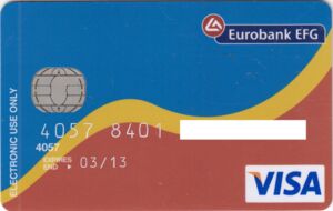 Bank Card: Eurobank EFG VISA (08/10) (EFG Eurobank Ergasias S.A ...