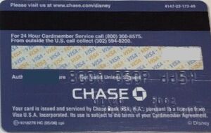 Bank Card: Disney (Chase, United States of America) Col:US-VI-0873