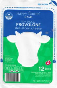 Food Label: Happy Farms Provolone (ALDI, Inc, United States of ...