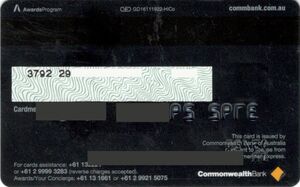 Bank Card: American Express Commonwealth Bank of Australia - Diamond Aw ...
