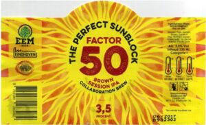 Drink Label: Factor 50 Brown IPA (Bierbrouwerij De Eem, NetherlandsCol ...