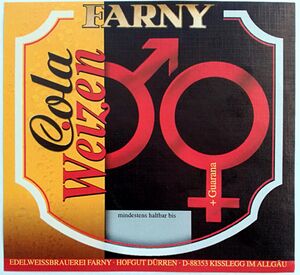 Drink Label: Farny Cola-Weizen (Edelweissbrauerei Farny, Germany ...