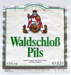 Flaschenetikett: Waldschloß Pils (Waldschloß Brauerei, Deutschland, BundesrepublikCol:DE-BEER-004635