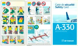 Safety Card: A-330 (Air Transat, CanadaCol:TSC-CA-0008