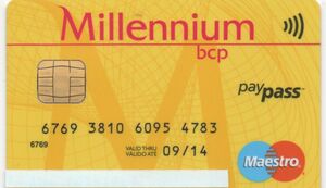 Bank Card: Millennium BCP (Banco Comercial Portugués, PortugalCol:PT-MS ...