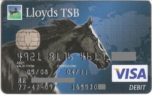 Bank Card: Lloyds TSB (Lloyds TSB, United Kingdom of Great Britain ...