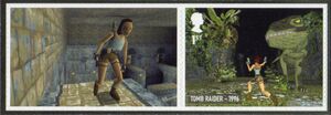 Stamp: Tomb Raider (1996) (United Kingdom of Great Britain & Northern ...