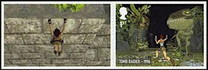 Stamp: Tomb Raider (1996) (United Kingdom of Great Britain & Northern ...