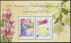 Stamp: 25th Anniversary of Diplomatic Relations with the Holy See ...