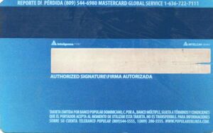 Bank Card: Banco Popular (Banco Popular, Dominican RepublicCol:DO-MS-0004