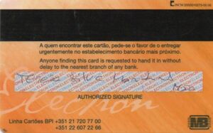 Bank Card: Banco BPI (BPI, Portugal) Col:PT-VE-0027.02