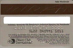 Bank Card: Dci (Diners Club International, Brazil) Col:BR-DC-0001