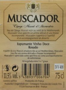 Drink Label: Muscador Cépage Muscat - Rosé (Compagnie Française des ...
