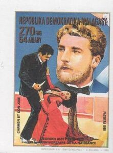 Stamp: Georges Bizet (Madagascar) (Composers) Mi:MG 1144B