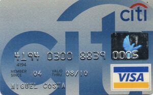 Bank Card: Citi (Citibank International plc, PortugalCol:PT-VI-0069