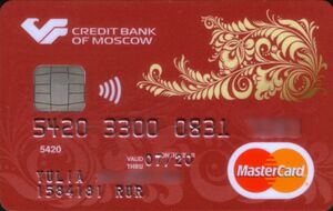 Bank Card: Credit bank of Moscow Red RUR (CREDIT BANK OF MOSCOW ...