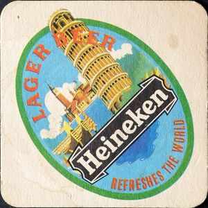 Beer Coaster: Heineken (Heineken, Netherlands(Refreshes the World) Col ...