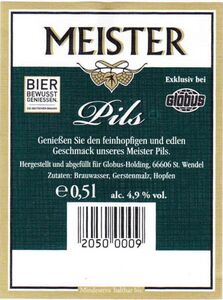 Drink Label: Meister Pils (Mauritius Brauerei Zwickau GmbH, Germany ...