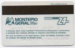 Bank Card: Montepio Geral Chave 24 (Montepio Geral, PortugalCol:PT-GM-0032