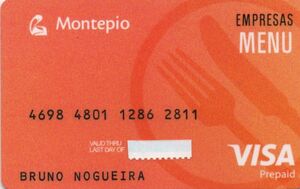 Bank Card: Montepio Empresas Menu (Montepio Geral, PortugalCol:PT-VI-0071