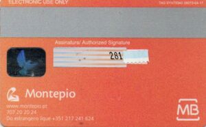 Bank Card: Montepio Empresas Menu (Montepio Geral, PortugalCol:PT-VI-0071