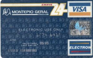 Bank Card: Montepio Geral Chave 24 (Montepio Geral, PortugalCol:PT-VE-0073