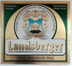 Drink Label: Landsberger Pils (Brauerei Landsberg GmbH, Germany ...