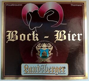 Drink Label: Landsberger Bock-Bier (Brauerei Landsberg GmbH, Germany ...