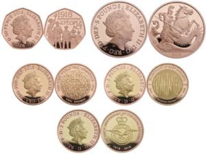 Coin: Various Pounds (Set 2018 - Gold Proof Commemorative) (United ...