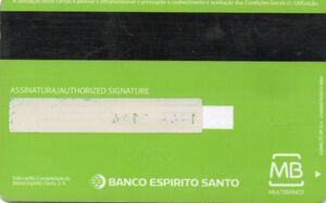 Bank Card: Bes Duo (Banco Espirito Santo, PortugalCol:PT-VE-0050.03