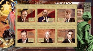Stamp: Famous People of Lyndon Johnson's Term (Guinea(American ...