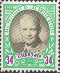Stamp: Eisenhower - 34th President (United States of America ...
