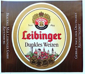 Drink Label: Leibinger Dunkles Weizen (Brauerei Max Leibinger GmbH ...