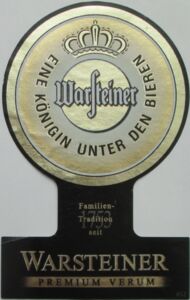 Drink Label: Warsteiner Premium Verum (Warsteiner Brauerei Haus Cramer ...