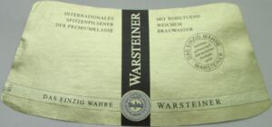 Drink Label: Warsteiner Premium Verum (Warsteiner Brauerei Haus Cramer ...