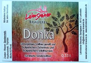 Drink Label: Lahnsteiner Donka (Lahnsteiner Brauerei, Germany, Federal ...