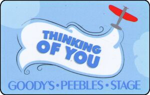 Gift Card: Thinking of you (Goodys.Peebles.Stage, United States of ...