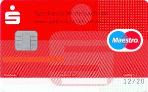 Bank Card: Sparkasse Mittelsachsen Maestro red (Sparkasse Mittelsachsen ...