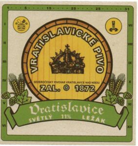 Drink Label: Vratislavice světlý ležák 11% (Pivovar Konrad Vratislavice nad Nisou, Czech ...