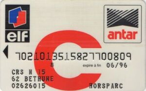 Functional Card: ELF ANTAR C - Blanche (Filling Stations, France(Elf ...